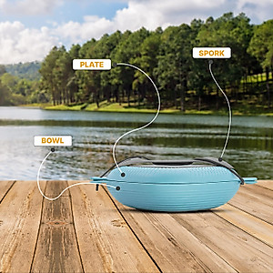 UCO 4-Piece Camping Mess Kit, Blue, Nylon