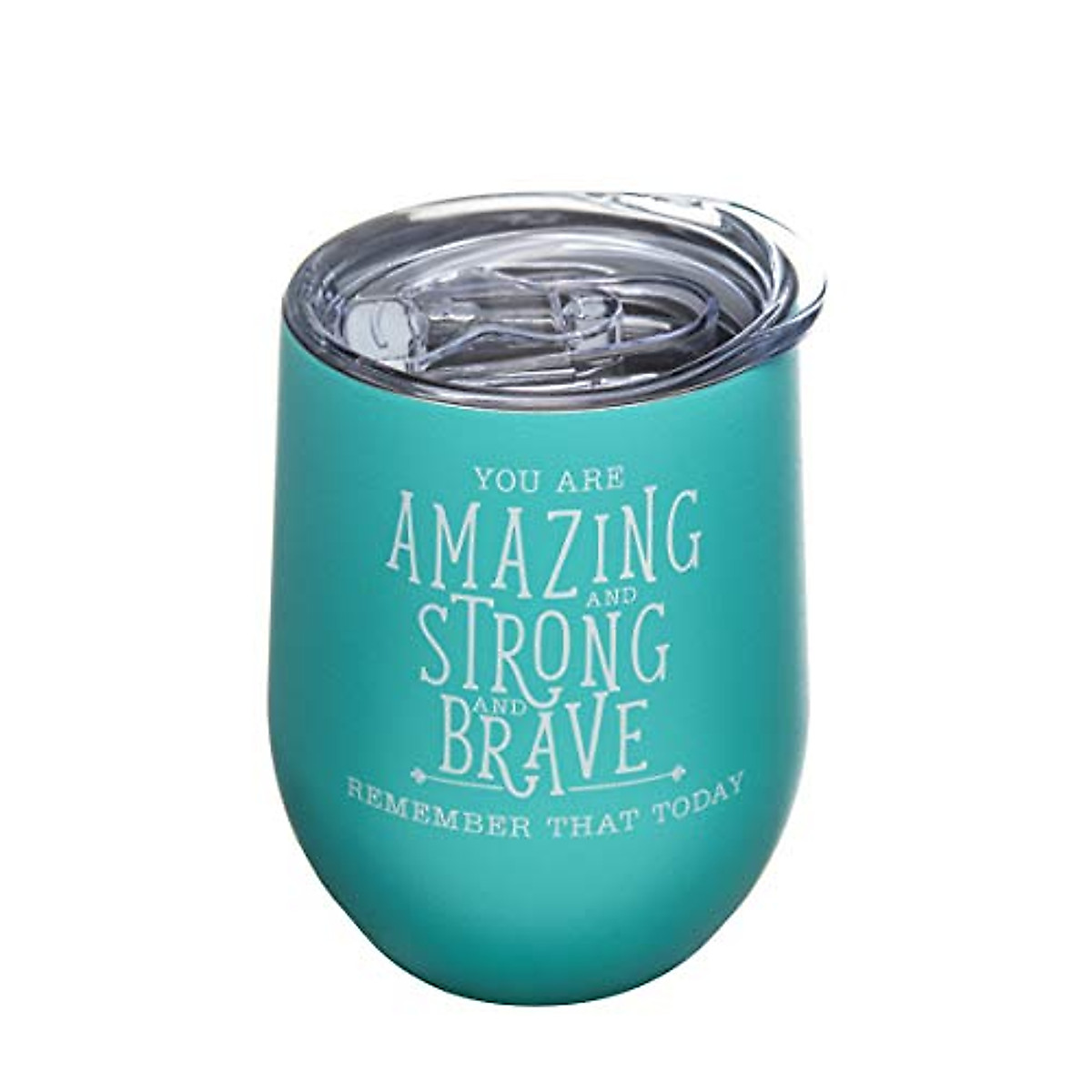 DIVERSEBEE Inspirational Thank You Gifts for Women, Mom, Girls, Wife, Girlfriend, Coworker, Nurses, Best Friend, Encouragement Birthday Wine Gifts for Her - Insulated Wine Tumbler Cup with Lid (Aqua)