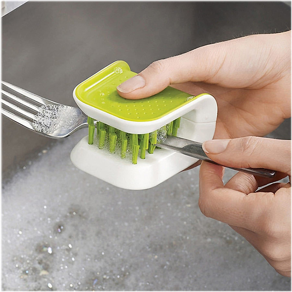 UGpine Brush Knife Cleaner Chopsticks and Fork Cleaning Brush Cutlery Cleaner Utensil Bristle Scrubber Double Sided Spoon Knives Washing