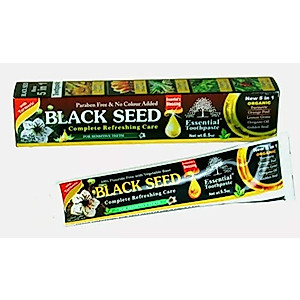 Essential Palace Organic Black Seed Toothpaste 100% Fluoride Free & Vegetable Base (3pack) 6.5oz for Sensitive Teeth
