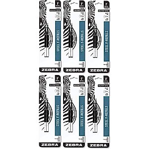 Refill for F301, F301 Ultra, F402, 301A, Spiral Ballpoint, Fine, Black, 2/Pack-6 Pack