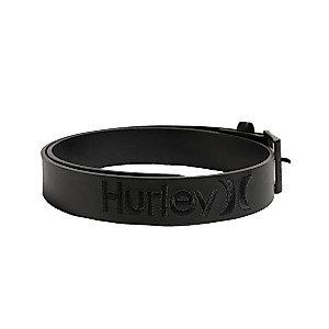 Hurley Men's Leather Belt, Black, One Size