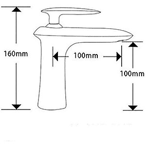 NZDY Faucet Solid Copper Faucet White Paint Plus High Washcountertop Washsingle Porous Washround Square