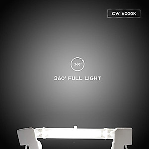 Lxcom Lighting R7s LED Bulb 118mm 20W Double Ended LED Bulbs 120V J Type R7s Floodlight 150W Halogen Bulb Replacement Daylight White 6500K Landscape Lights,2 Pack