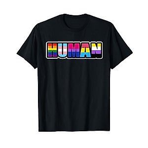 HUMAN LGBT Flag Gay Pride Month Transgender T-Shirt