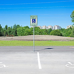 SmartSign "ADA Handicapped Reserved Parking" Sign | 12" x 18" 3M Engineer Grade Reflective Aluminum