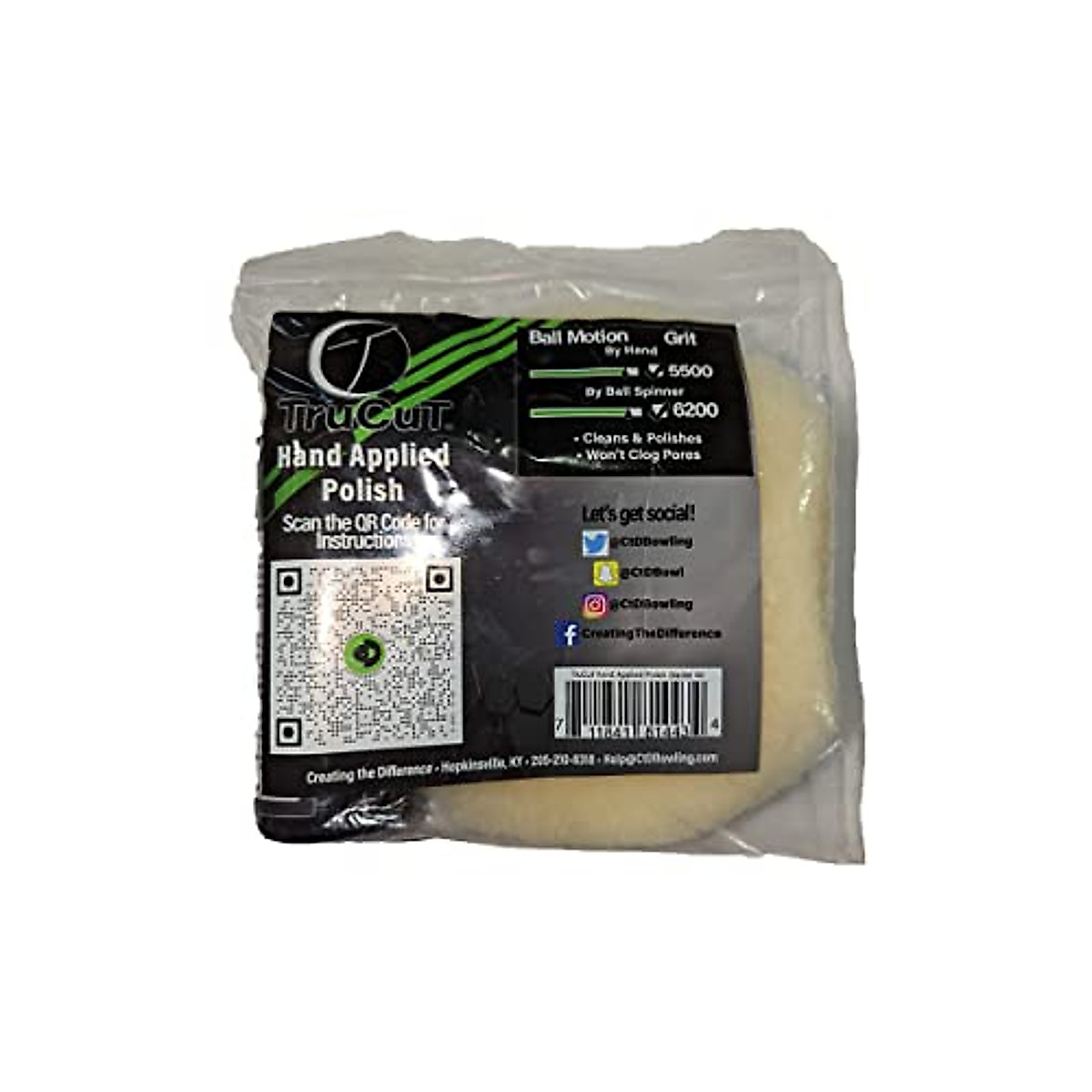 TruCut Hand Applied Polish Starter Kit | 4 oz | Includes CTD Polishing Pad | USBC Approved | Bowling Ball Restoration | Bowling Ball Polishing Kit | Bowling Supplies & Accessories