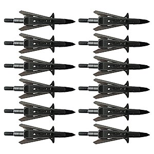 zzuus 3pcs/6pcs/12pcs Killzone Broadheads 2-Blade 100Gr Arrowheads Recurve Compound Bow Hunting and Target (Silver, 12pcs)