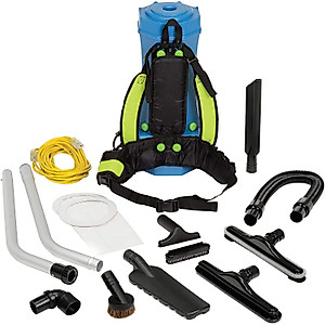 Global Industrial HEPA Backpack Vacuum w/8-Piece Tool Kit, 6 Quart