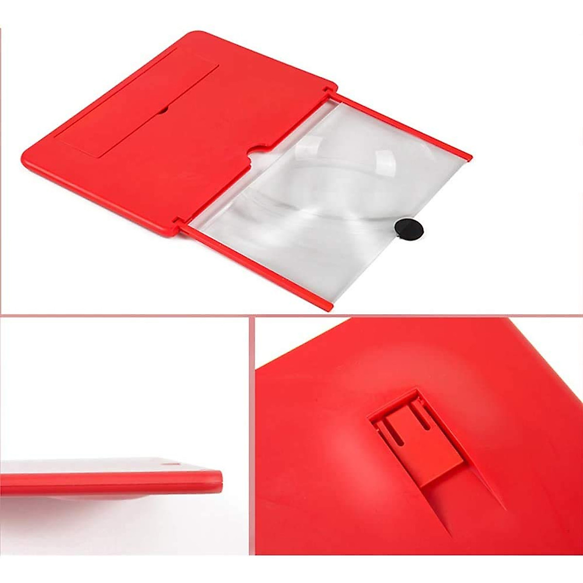 Boolian 3D Screen Magnifier 12-inch HD Mobile Smartphone Video Magnifier Support X / 8/8 Plus / 7/7 Plus / 6 / 6s / 6 Plus / 6s Plus and All Other Smartphones