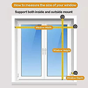 Persilux Roller Window Shades Cordless Window Blinds (37" W x 72" H, Light Grey) 100% Blackout Roller Shades UV Protection Energy Saving Shades for Home, Bedroom and Office, Easy to Install