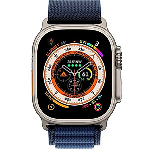 Zsuoop Alpine Loop Nylon Bands Compatible with Apple Watch Ultra 49mm 42mm 44mm 45mm,Adjustable Sport with Metal Titanium G-Hook Stretchy bands for iWatch Series 8/7/6/5/4/3/2/1/SE,Women Men,Blue