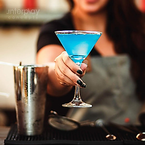 Interplay Concepts 25oz Cocktail Shaker - Large Drink Shaker for Perfect Drinks - Stainless Steel Martini Shaker with Built in Strainer, Jigger & Spoon - Professional Cocktail Shaker Set for Mixing