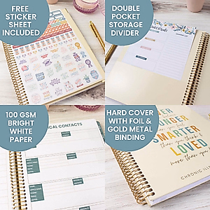 bloom daily planners Undated Chronic Illness Planner & Medical Journal - 12 Month Pain & Symptom Tracker, Mood & Medication Log, Appointment Organizer (7” x 9”)- You Are Stronger Than You Think