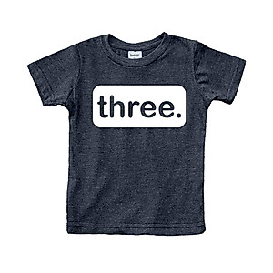 3rd Birthday Shirt boy Third Outfit 3 Year Old Toddler Gift Baby Tshirt Party Shirts (Charcoal Black, 3 Years)