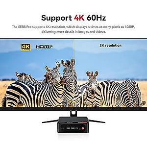 Beelink SER5 Mini PC, AMD Ryzen 7 5700U(up to 4.3GHz) 8C/16T, Mini Computer 32GB DDR4 RAM 1TB NVMe SSD, Mini Desktop Computer 4K 60Hz Triple Screen Display HDMI&DP&USB-C WiFi6 BT5.2 WOL 35W HTPC
