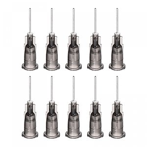 uxcell Industrial Blunt Tip Dispensing Needle with Luer Lock for Liquid Glue Gun, 22G 1/2", 10 Pcs (Black)