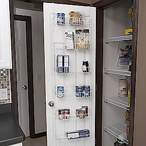 Lavish Home Closet Organizer with 6 Shelves, Over the Door Pantry Organizer and Bathroom Organizer by Lavish Home 60"high x 19"wide x 5" deep