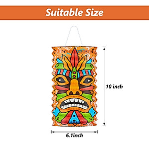 Hawaii Party Decorations Paper Lanterns Luau Tropical Hanging Supplies Lanterns for Birthday Outdoor Party Baby Shower Home Decoration (12 Pieces,10 x 6.1 Inch)