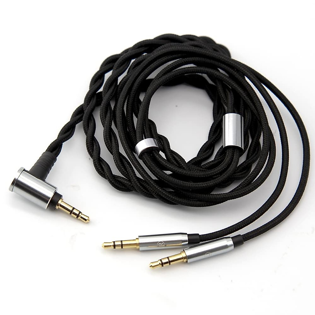 FAAEAL Replacement Cable for Hifiman SUNDARA Ananda,Upgrade Cable for Hifiman HE4XX/HE-400i/HE560/HE-350/HE1000 Headphone 2.5mm/3.5mm/4.4mm to Dual 3.5mm Jack Male Cord 1.45meters/4.7ft (3.5mm Jack)