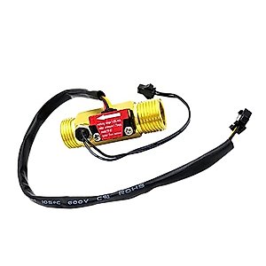 BUGUUYO 4 Hall Flow Meter Hall Effect Sensor Water Hall Sensor Water Meter Cfm Meter Water Water Purifiers Water Flow Meter Hall Sensor Meter Water Flow Sensor Golden