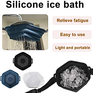 Arctic Ice Shower Kit for Recovery, Portable Quick Ice Bath Tub Mini, Foldable Silicone Ice Shower Bath Bucket