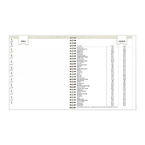 2023-2024 Day Designer Monthly Planning Calendar, 8" x 10", Elle Blue Frosted, July 2023 to June 2024, 142488