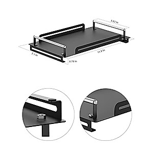 Bathroom Organizer Countertop, Stainless Steel Black Counter Organizer Decorative Tray, Counter Kitchen Spice Rack Storage Shelf Cosmetic Holder for Living Room,Bedroom,Dressing Table
