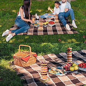 Donut stand, 4PCS Wooden Donut Stand Display Farmhouse Donut Holder, Reusable Bagel Holder Tower Stand, Suitable for Weddings, Birthday Parties, All Kinds of Parties, Baby Shower (4 packs-Square)