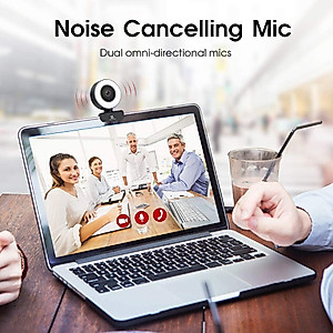 VITADE PC Webcam for Streaming HD 1080P, 960A USB Pro Computer Web Camera Video Cam for Mac Windows Laptop Conferencing Gaming Webcam with Ring Light & Microphone