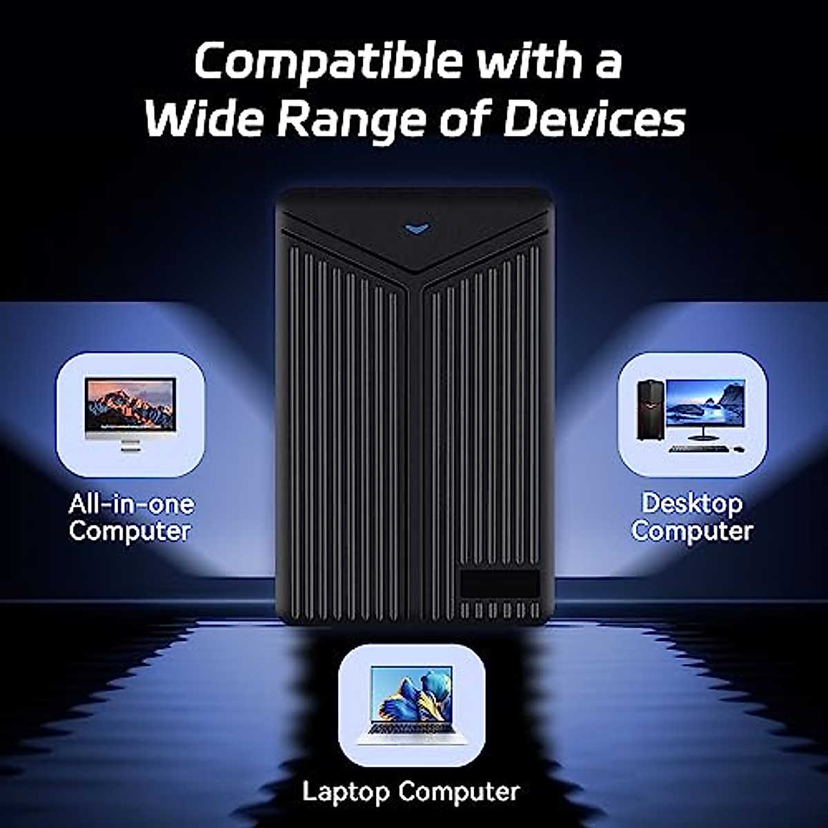 Emulator Console 4T Retro Game Console with built in 55,433 Games, Game Drive Video Game Console Preloaded with Playnite, Launchbox, Retrobat 3 Game System, HDD Hard Drive Plug and Play