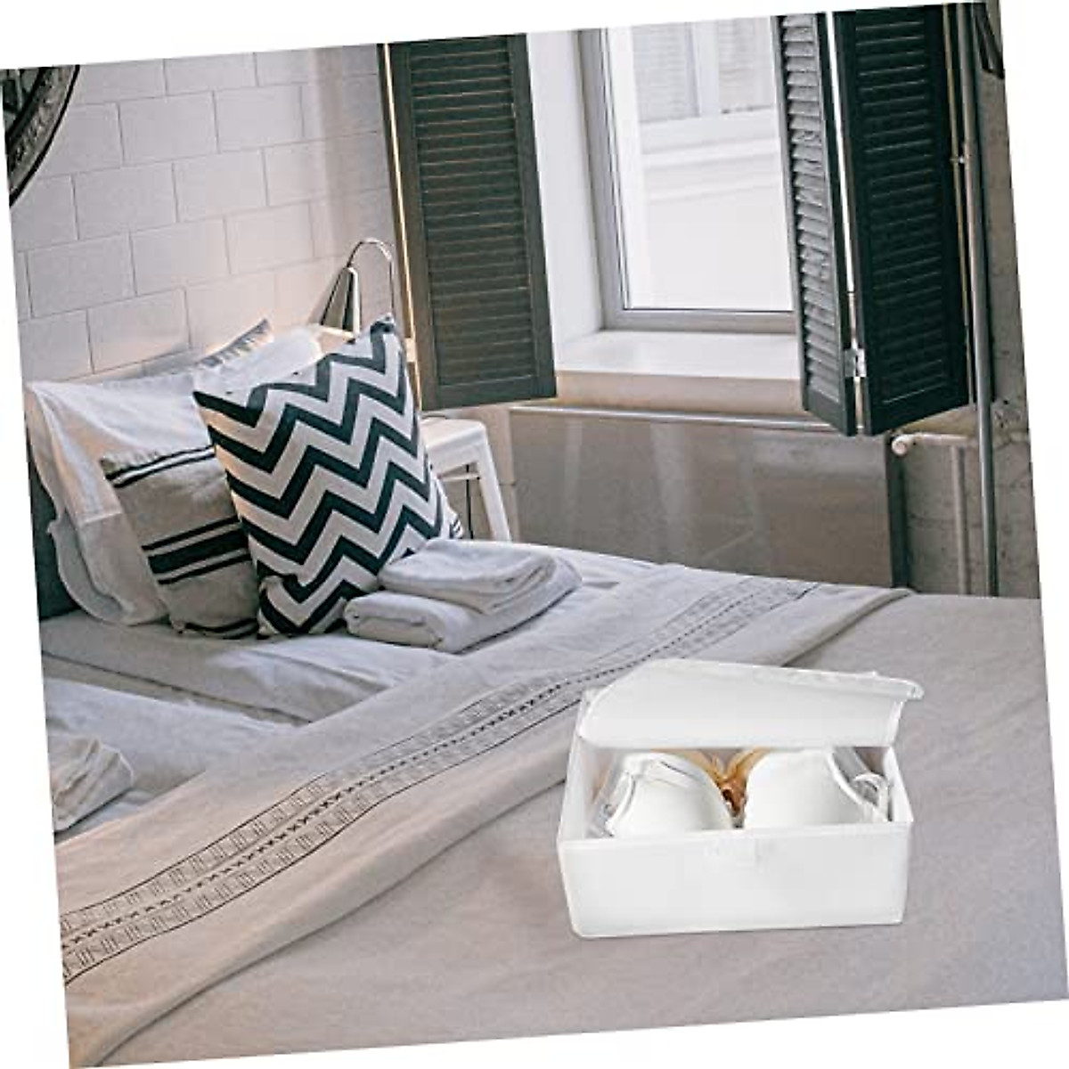 BESTOYARD underwear storage box vanity drawer padded socks plastic storage containers for clothes plastic to go containers Compartment Storage plastic storage organizer bra organizer tie