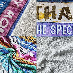 Gifts for Mom from Son or Daughter for Birthday, Christmas, Mom Throw Blanket 50"x60", Snuggly Soft Unique Lamb Plush Mother Blanket Filled with Words to Say Love You Mom Gifts for Women