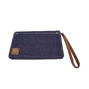 STS Ranchwear Women's Blue Bayou Collection Denim Zip Around BA Wallet Wristlet Clutch, One Size