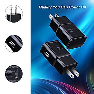 Adaptive Fast Charging USB Wall Charger, Qihop 4-Pack Fast Charging Block Travel USB Charger Adapter Compatible Samsung Galaxy S21 S20 S10 S9 S8 S7 Edge Plus, Note 8 9 10+, A13 A32 A52 A53 iPhone
