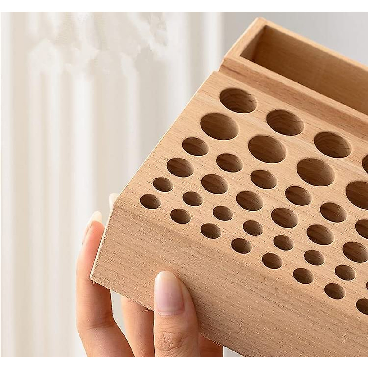 Leather Tool Holder, 100 Holes Storage Rack, Professional Leathercraft Tool Holder Rack Stand, Leather Craft Tool Holder Box, Hand Work Holder Stand Organizer, Leathercraft Accessories