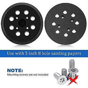 5 Inch Hook and Loop Sanding Pad Replacement, Compatible with Ridgid R2600,R2601 Random Orbit Sander