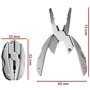 Polished 6-in-1 Stainless Steel Multifunctional Pliers Multi Tools Set with Sheath, Mini