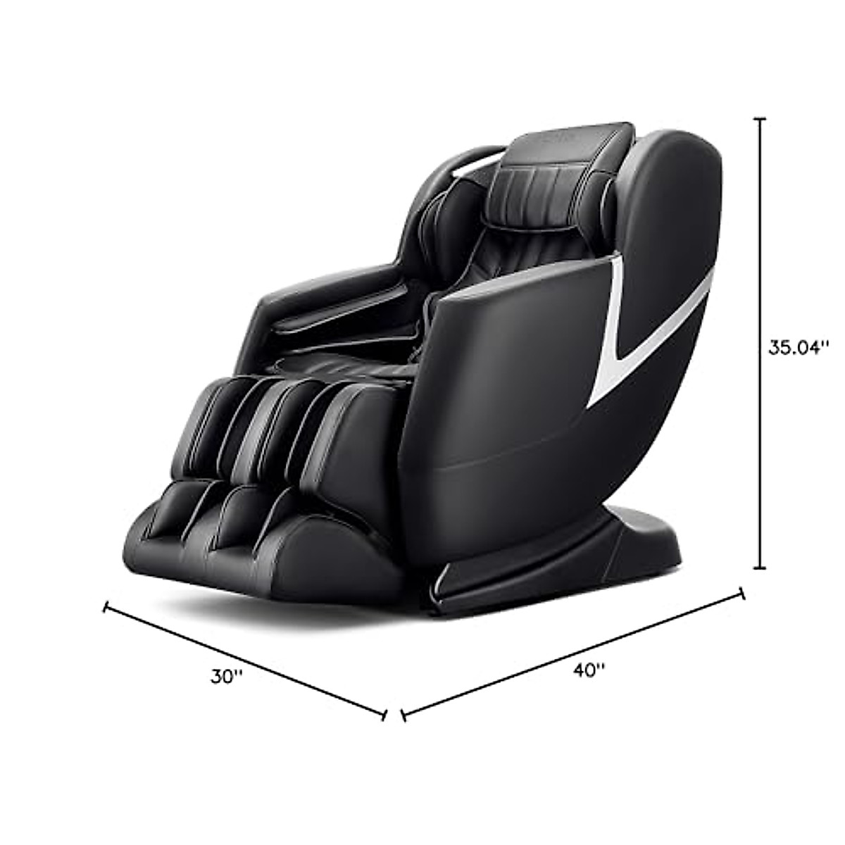 MYNTA 2024 Upgraded 3D Massage Chair, Full Body Massage Chair Recliner with Zero Gravity, Body Scan, Thai Stretch, Heat, Airbags, Bluetooth Speaker, Fully Assembled, MC2100 (Black)