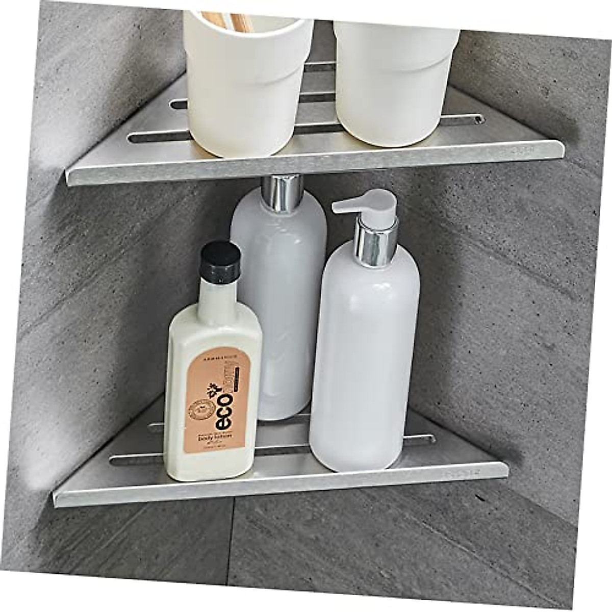 Zerodeko 3pcs Hanging Storage Shelves Metal Shelving Wall Mount Shelves Wall Storage Rack Bathroom Wall Rack Wall Corner Shelf Toilet Storage Holder Bathroom Accessories Corner Shower Rack