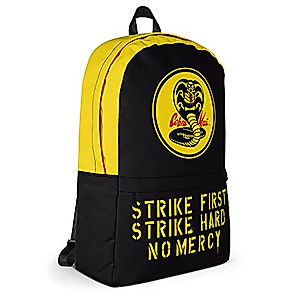 Ripple Junction Cobra Kai Strike First Strike Hard No Mercy Black Backpack Officially Licensed