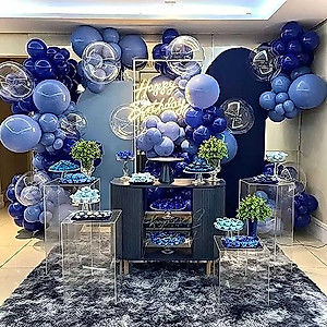 KALOR Navy Blue Balloons Garland Arch Kit 110Pcs - Different Sizes 18/12/10/5 Inch Party Balloons for Birthday Baby Shower Wedding Graduation Party Decorations