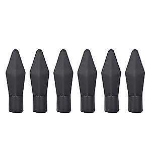 ccHuDE 25 Pcs Soft Rubber Practice Arrowhead Safety Glue On Target Arrow Tips for Shooting Practice Hunting Game