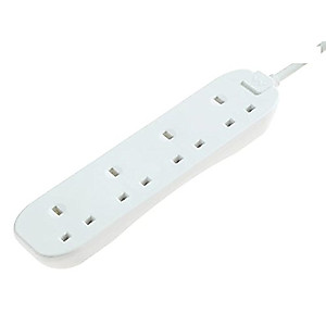 Masterplug - Extension Lead 240 Volt 4 Gang 13 Amp White 5 Metre