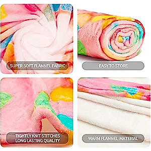 BATTILO HOME 71 Inch Pink Donut Blanket for Adult and Kids, Soft and Comfortable Flannel Round Blanket for Bedding,Funny Blanket Giant Food Blanket Gifts for Crib, Sofa, Outdoors