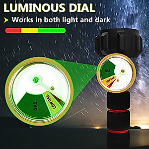 Updated Propane Fitting Refill Adapter Valve for 1LB Gas Bottle Refillable Tank Cylinders,QCC Valve Connector,Brass/Metal,CGA600 Valve Connector, 9"Adapter length, safety Propane Refill Adapter Valve