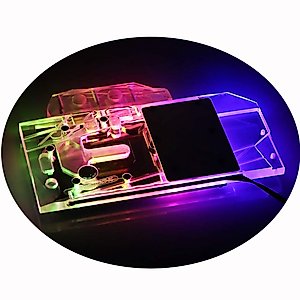 Bykski GPU Liquid Cooler Copper Waterblock G1/4 Full Cover PC Water Cooling Watercooling Block for Graphics Card MSI RX 5700 XT MECH/Evoke Sapphire Pulse RX 5700 XT (5V 3Pin RBW Lights)