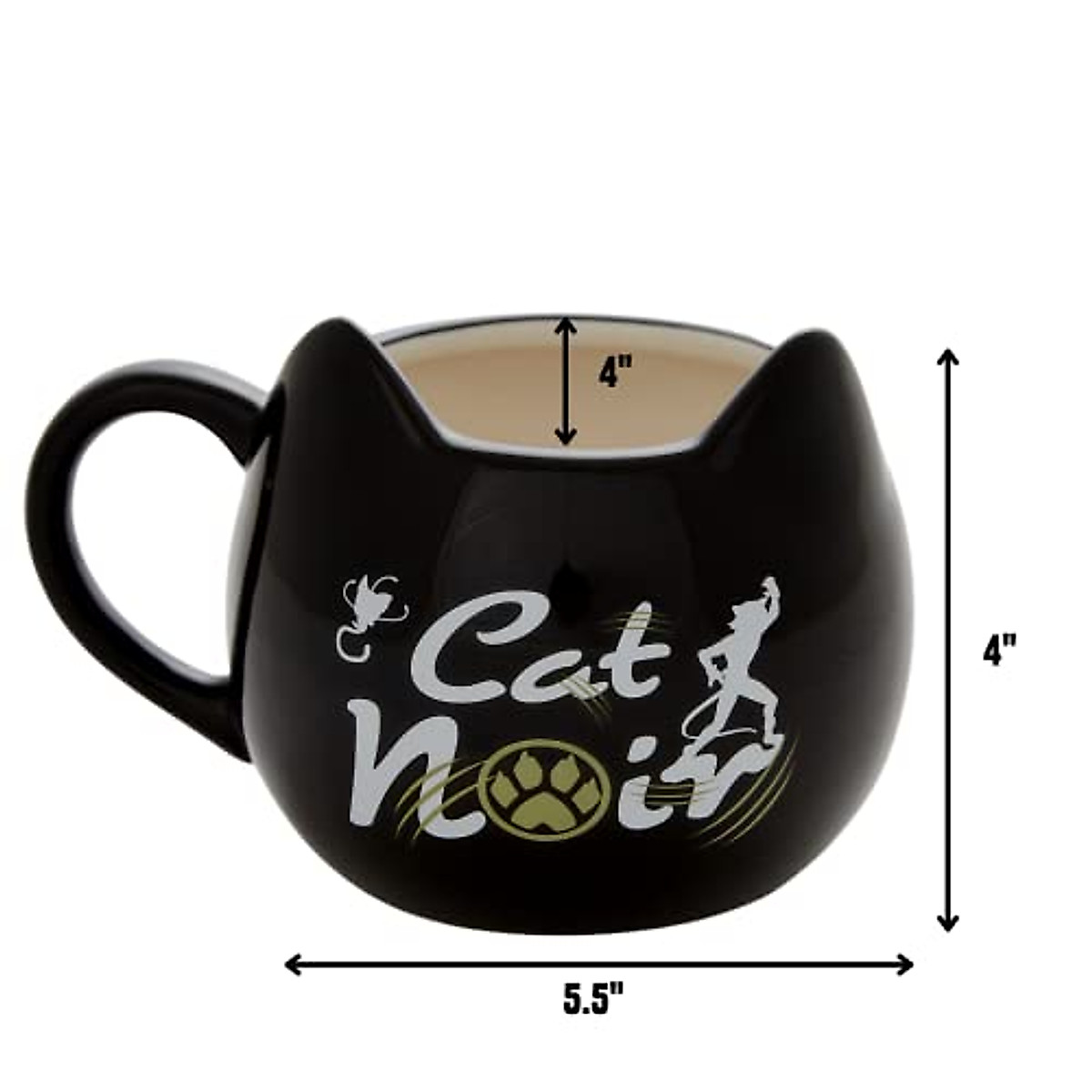 Miraculous Ladybug Cat Noir Mug, 12 oz. Ceramic Tea or Coffee Cup Gift Set