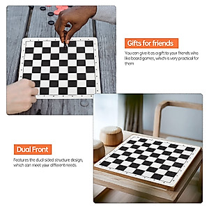FOMIYES Board Game Table Mat 2pcs Roll Up Chess Board Portable Classic International Chess Board Mat Tournament Chess Sheet for Home Outdoor Picnic Board Game Mat