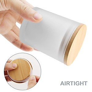 GOTIDEAL 12 Pack 6 OZ Frosted White Candle Jars with Bamboo Lids for Making Candles Supplies, Bulk Empty Candle Containers Tins Small Glass Jars for Candle Soy Wax